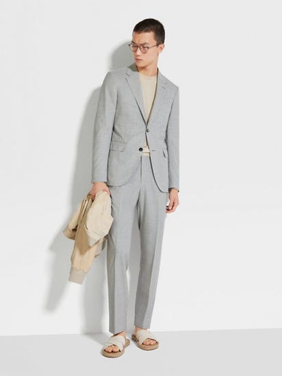 Light Grey and White 14milmil14 Wool Suit SS25 29871244 Light Grey and White 14milmil14 Wool Suit SS25 29871244