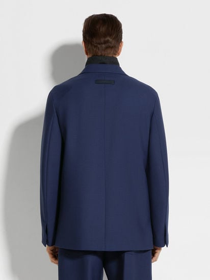 Ink Blue Wool Jacket FW24 32263124 | Zegna ROW Ink Blue Wool Jacket FW24 32263124 | Zegna ROW