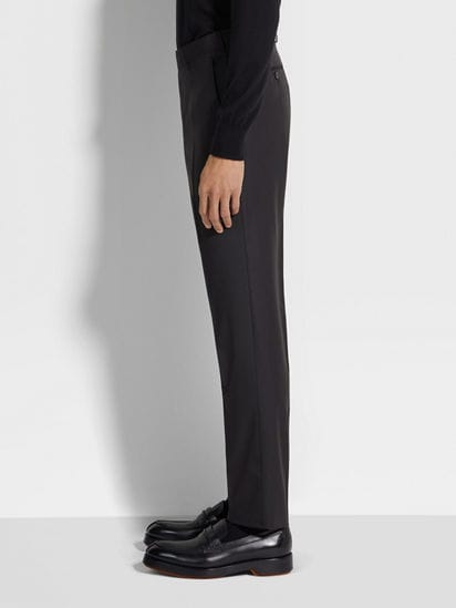 Black 15milmil15 Wool Pants SS25 23180143 | Zegna US Black 15milmil15 Wool Pants SS25 23180143 | Zegna US