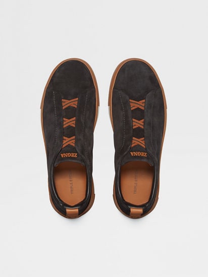 Black Suede Triple Stitch™ Sneakers FW24 28331662 | Zegna SI Black Suede Triple Stitch™ Sneakers FW24 28331662 | Zegna SI