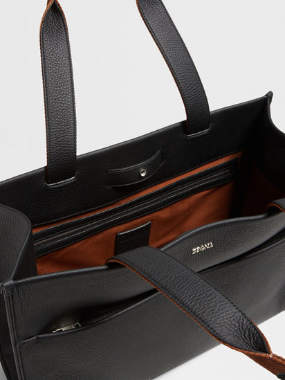 ブラック ディアスキン トートバッグ E/W SS25 27888192 | Zegna JP ブラック ディアスキン トートバッグ E/W SS25 27888192 | Zegna JP