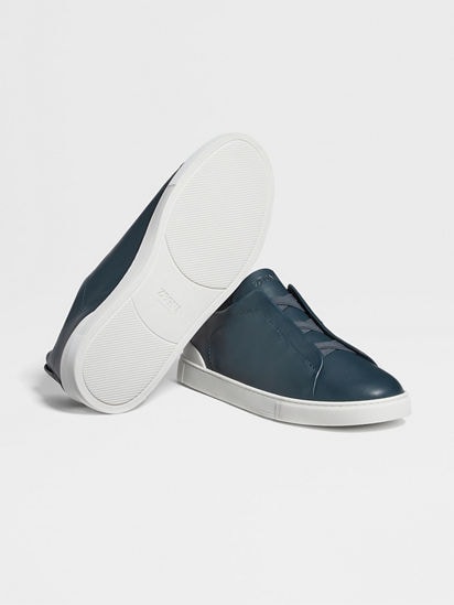 Dark Teal Blue Triple Stitch™ SECONDSKIN Sneakers SS25 Dark Teal Blue Triple Stitch™ SECONDSKIN Sneakers SS25