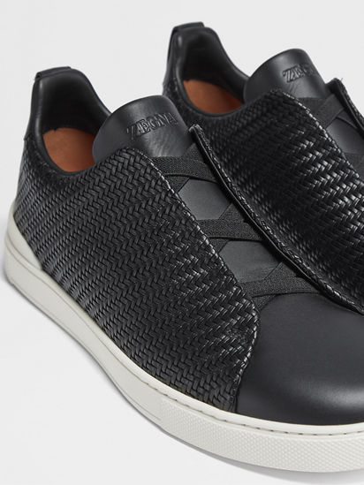 ブラック PELLETESSUTA™ レザー Triple Stitch™スニーカー SS25 ブラック PELLETESSUTA™ レザー Triple Stitch™スニーカー SS25