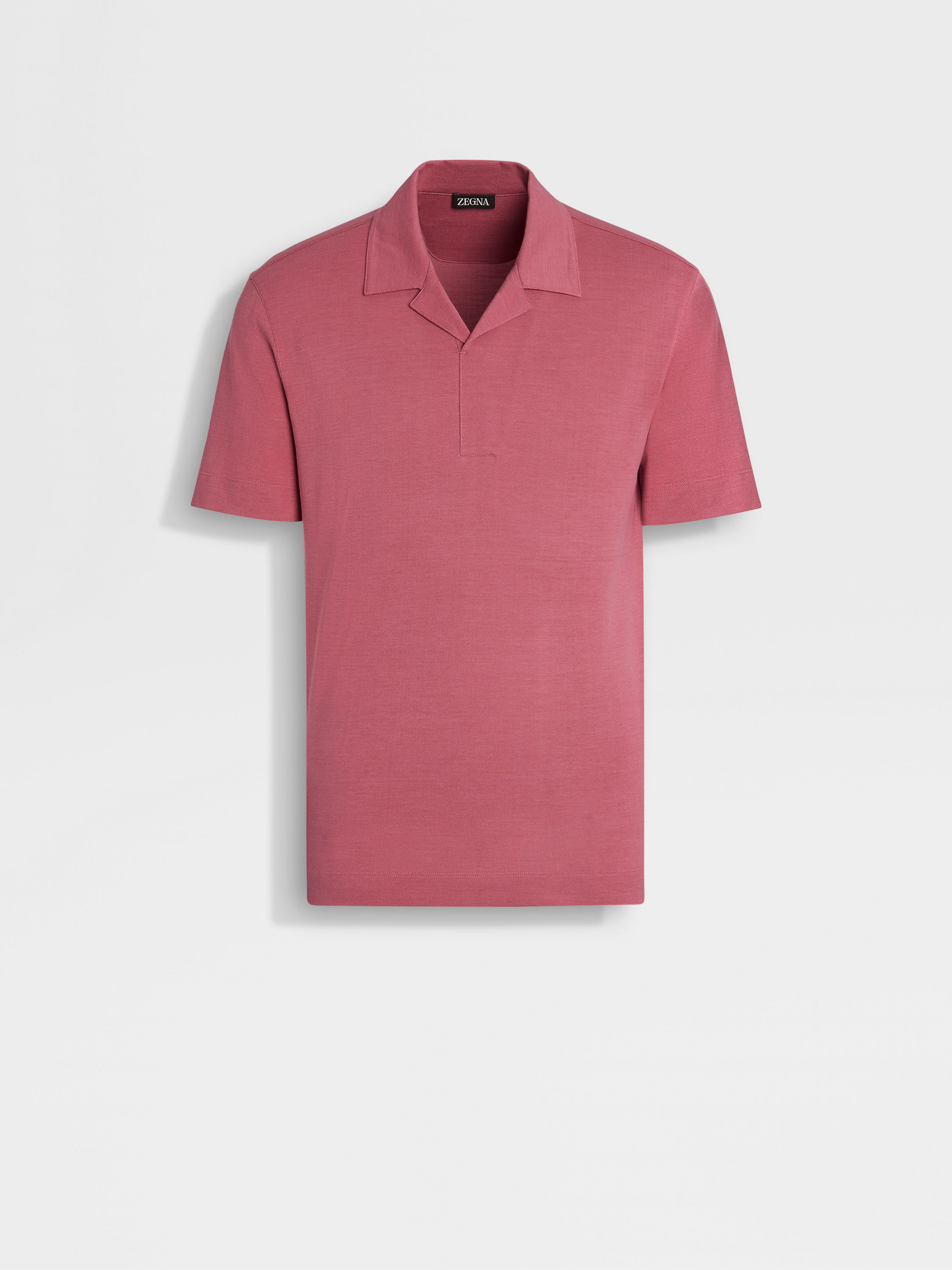Fuchsia Silk and Cotton Piquet Polo Shirt FW24 32335855 Fuchsia Silk and Cotton Piquet Polo Shirt FW24 32335855