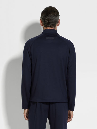 Navy Blue High Performance™ Wool Full Zip Sweatshirt SS25 Navy Blue High Performance™ Wool Full Zip Sweatshirt SS25