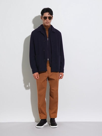 Dark Foliage Cotton and Wool Pants SS25 31768261 | Zegna ROW Dark Foliage Cotton and Wool Pants SS25 31768261 | Zegna ROW