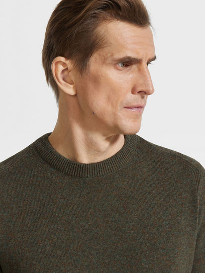 Army Green Multimélange Oasi Cashmere Crewneck FW24 31862541 Army Green Multimélange Oasi Cashmere Crewneck FW24 31862541